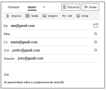 Questões de Informática Básica - Webmail - 2021